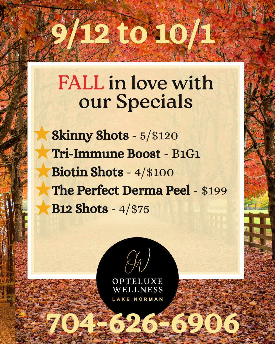 FALL in Love with Wellness: Exclusive September Specials at Opteluxe ...